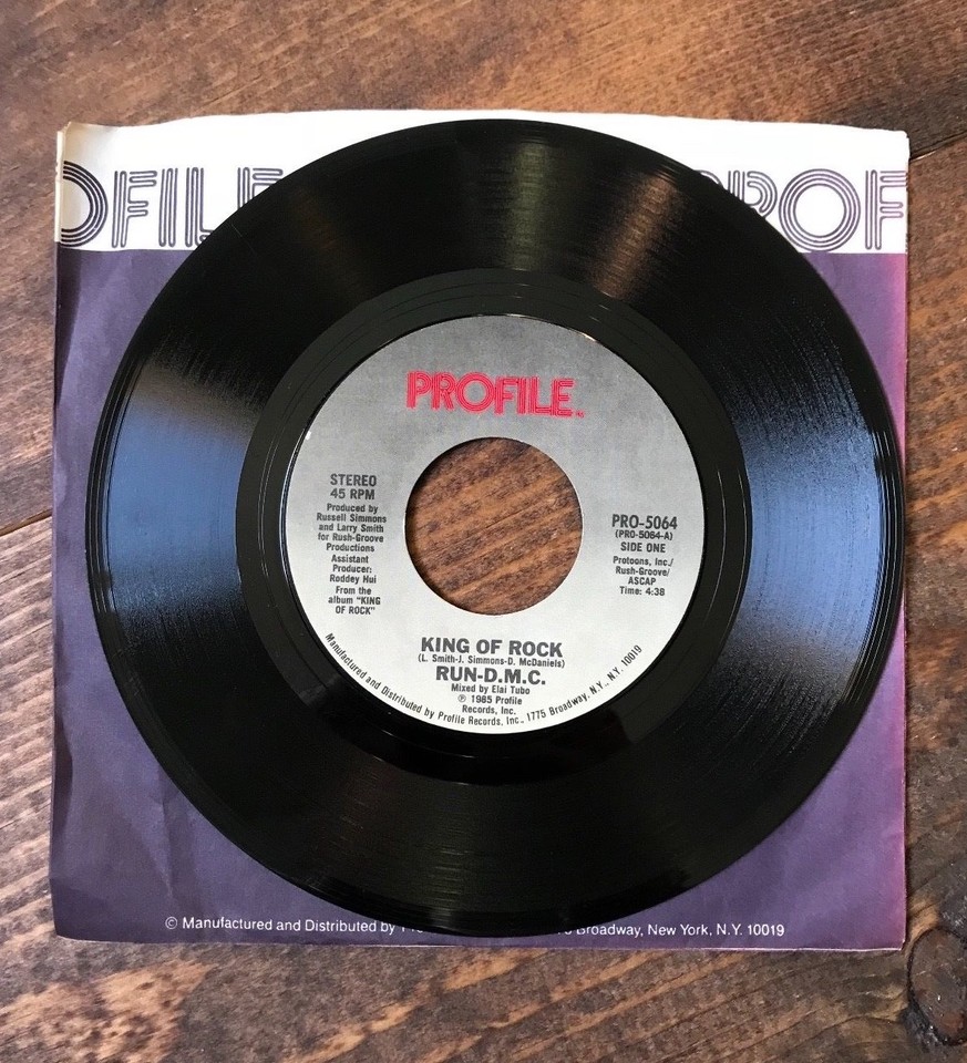 Run D.M.C.-King of Rock-45 RPM Records-1984-Profile Records ...