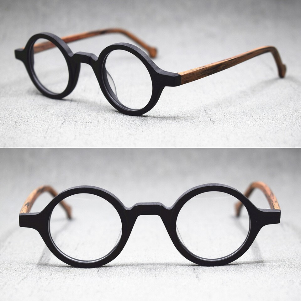 Hand Made Small Vintage Round Eyeglass Frames Full Rim Acetate Glasses