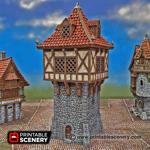 Winterdale Watchtower Tabletop Gaming Terrain 3D Print 10/15/20/28/32MM ...