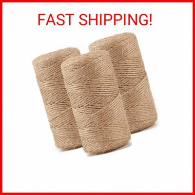 984 FT Natural Jute Twine, Twine String, 3ply Thin Ribbon Hemp Twine ...