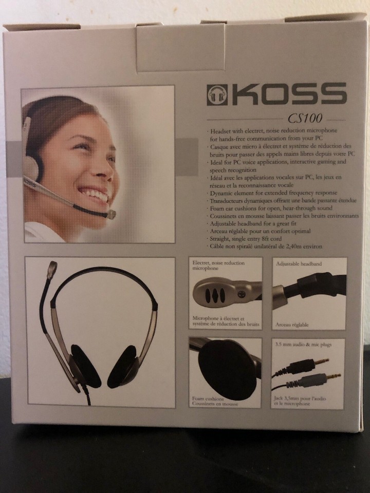 Koss CS100 Black Headband Headsets 21299142851| eBay