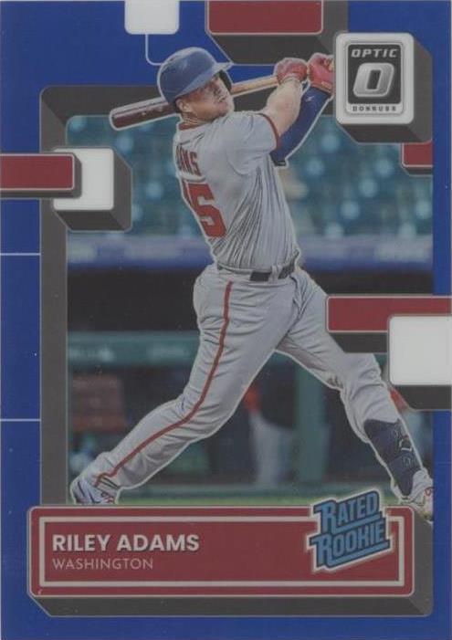 2022 Panini Donruss Optic - Rated Rookie Riley Adams #75 Blue Prizm /75 ...