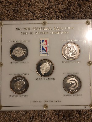 Fine SIlver Bullion Extremely Rare Major League Basketball NbA Coins ...