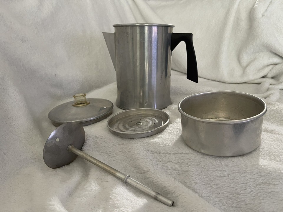 Vintage Small Metal Percolator Coffee Pot Camping Original | eBay