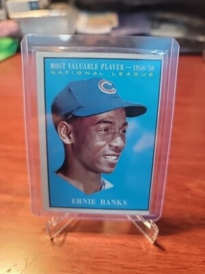 1961 Topps #485 Ernie Banks MVP Chicago Cubs Baseball Card NM o/c | eBay