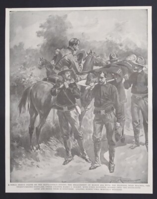 1900 Spanish American War Print - Colonel Harry Egbert Mortally Wounded ...