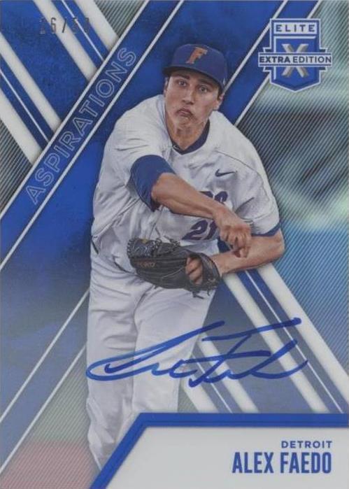 2017 Panini Elite Extra Edition - Alex Faedo #18 Aspirations Blue ...