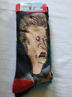 NWTS MTV'S BEAVIS & BUTT-HEAD MEN'S CREW SOCKS 2 PAIRS NEW DATED 2021 ...