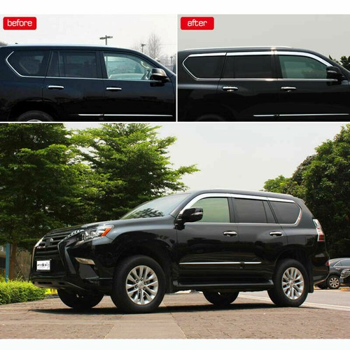 6pcs For Lexus GX460 2016-2020 Chrome Window Visor Vent Shades Sun Rain ...