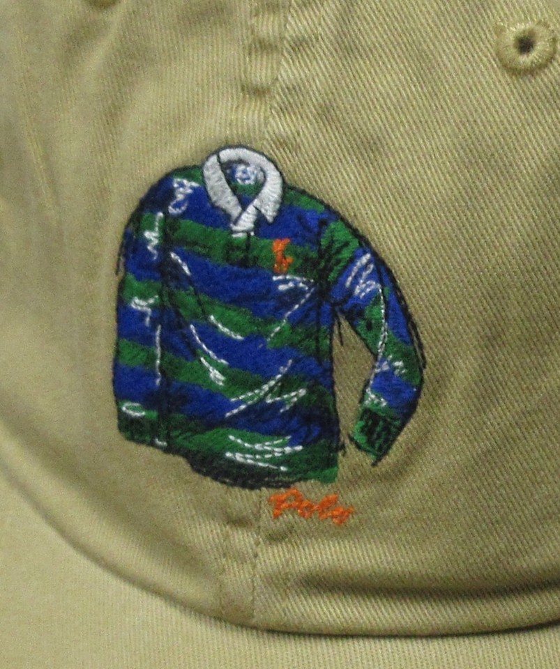 Polo Ralph Lauren Men's Luxury Beige Rugby Shirt Graphic Cotton ...