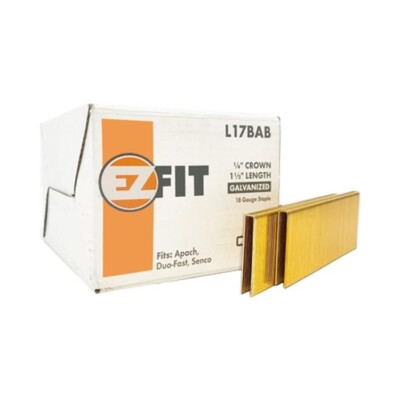 EZ Fit 1/4" x 1-1/2" Narrow Crown Staples (5000 Pack) | eBay