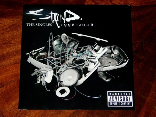 AARON LEWIS OF STAIND SIGNED THE SINGLES 1996-2006 12X12 ALBUM COVER ...
