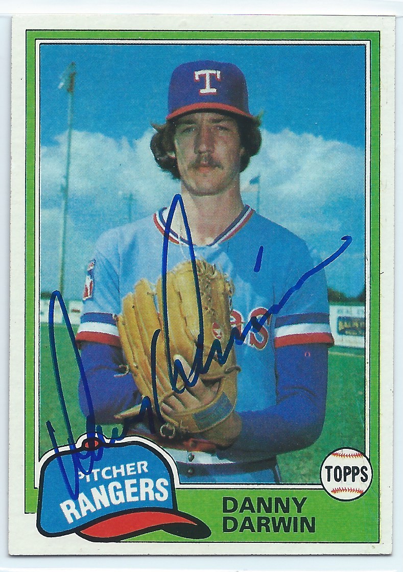 Danny Darwin signed 1981 Topps baseball card Texas Rangers autograph ...
