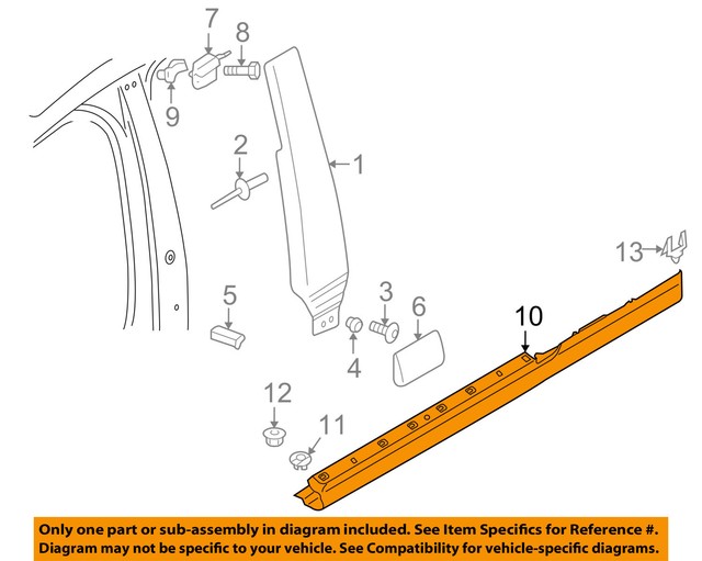 Audi 8P4853860GRU Genuine OEM Rocker Molding for sale online | eBay