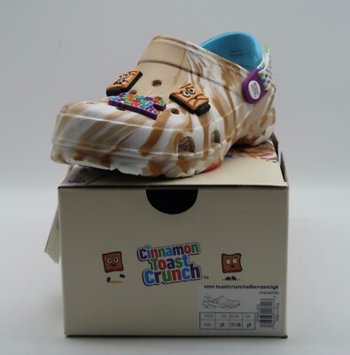 Crocs CANDY SMELL Cinnamon Toast Crunch Croc Shoes Size J5 W7 M5 UNISEX ...