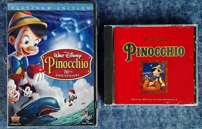 WALT DISNEY - PINOCCHIO - 70TH ANNIVERSARY SEALED DVD + PINOCCHIO ...