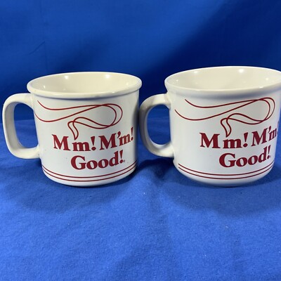 Vintage 1991 Campbells Soup Mm! Mm! Good! Soup Mugs - Set Of 2 | eBay