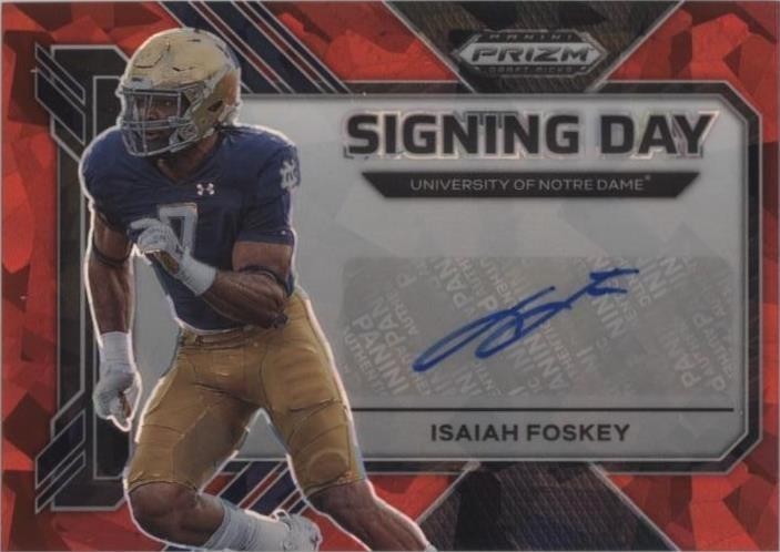2023 Panini Prizm Draft Picks - Signing Day Isaiah Foskey #SD-IFO Red ...