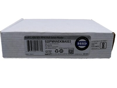 HID 920PMNNEKMA003 RP40 multiCLASS SE Reader WALL SWITCH READER ...