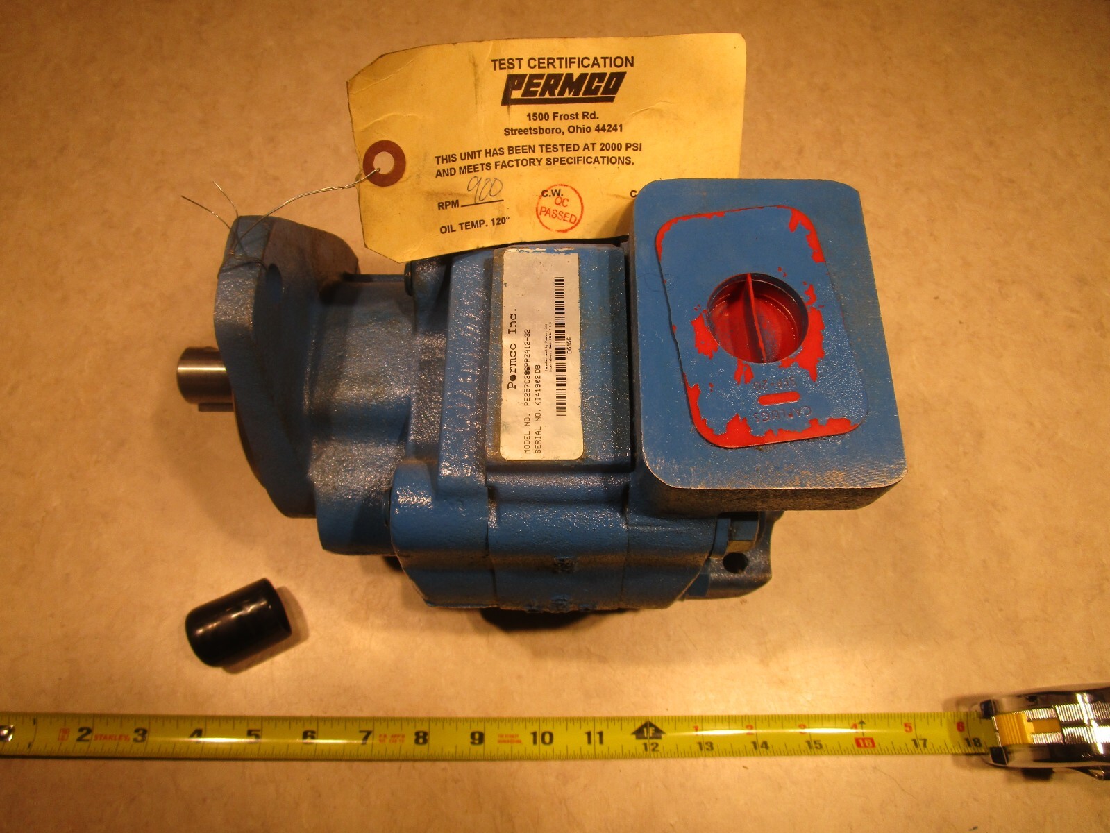 PERMCO SERIES 257, PE257C386PPZA12-32 HYDRAULIC BUSHING MOTOR/PUMP ...