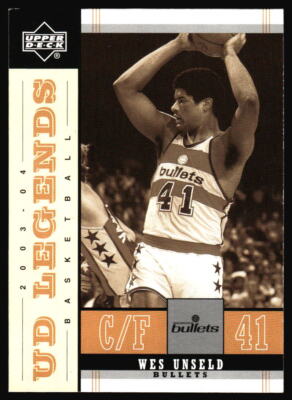 2003 Upper Deck Legends Wes Unseld #89 Washington Bullets | eBay