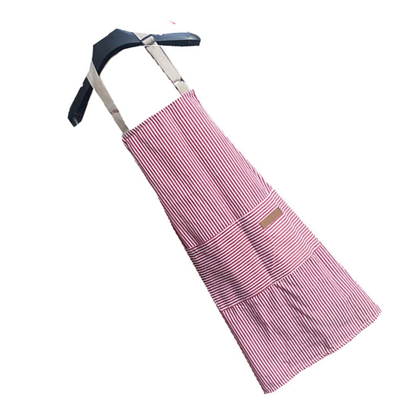 Skinny Striped Workwear Polyester Cotton Fabric Apron Adjustable Sleeve ...