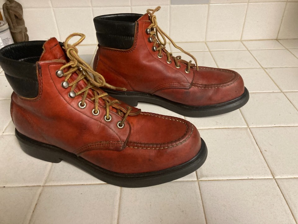 Red Wing 204 Leather SuperSole Moc Toe Ankle Work Boot - 10 C Vintage ...