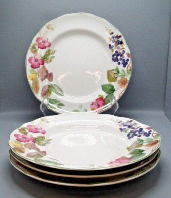 Charter Club WILD FLOWERS Dinner Plate SET OF FOUR Used | eBay