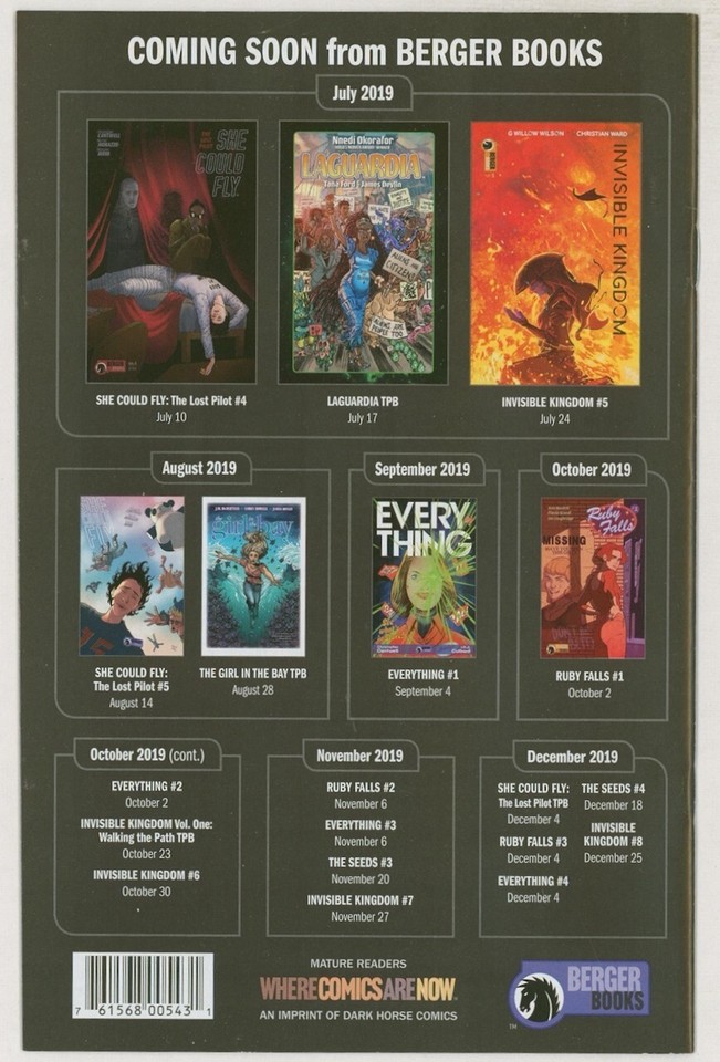 Dark Horse Comics Promo Ashcan / Preview Ruby Falls Invisible Kingdom ...