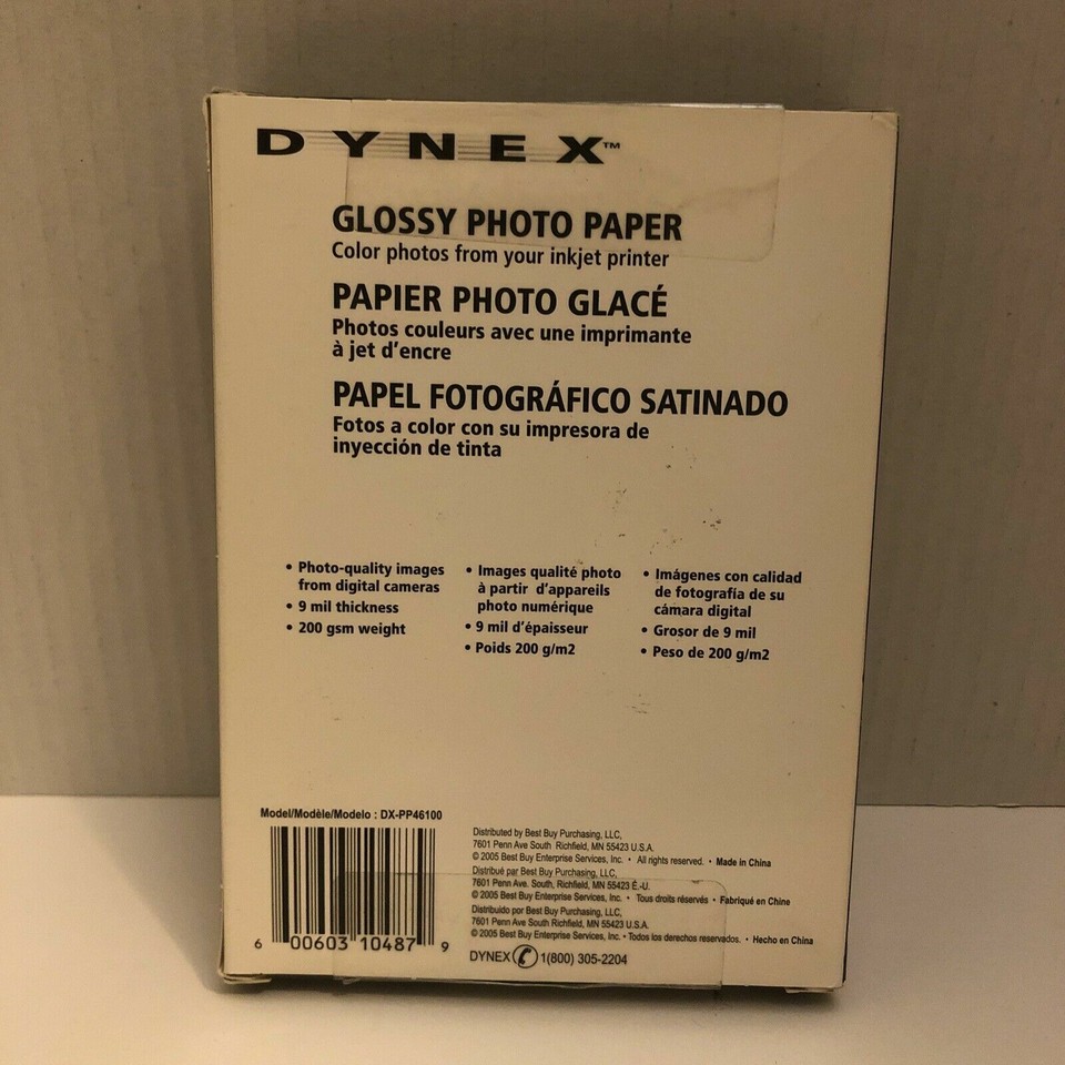 DYNEX Glossy photo paper 4x6 sheets 100ct | eBay