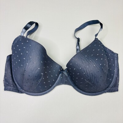 Smart & Sexy Bra 40DD 38DDD Blue Lace Lined Cup Underwire Adjustable ...