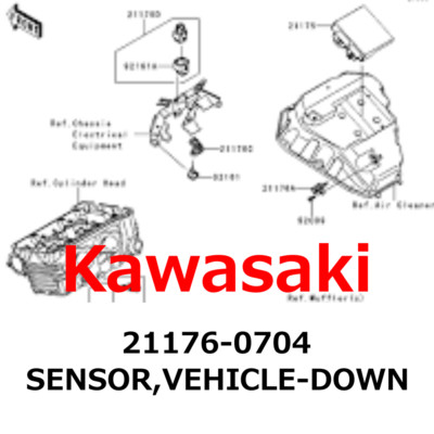 【NEW】Kawasaki Genuine SENSOR,VEHICLE-DOWN 21176-0704 Direct From Japan ...