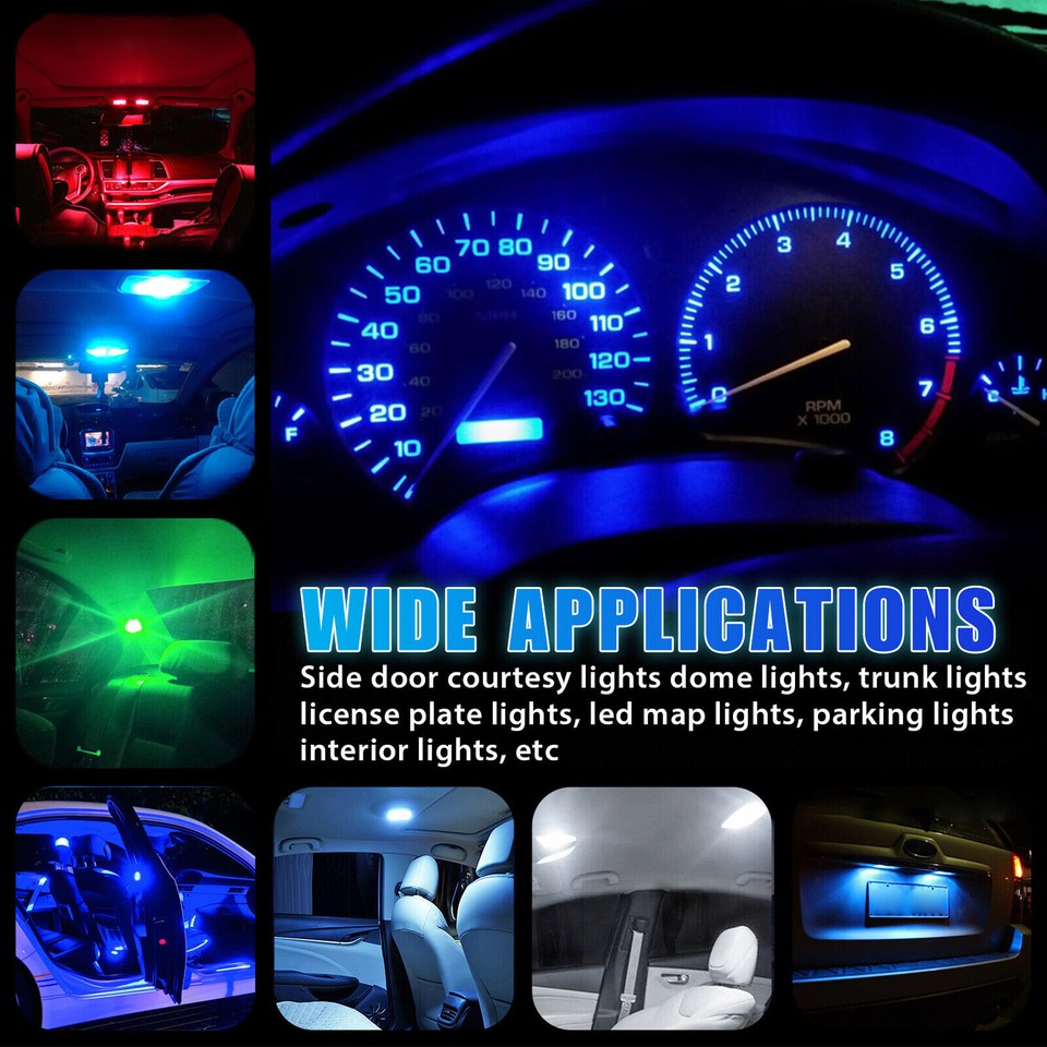 10-40PC BA9S 1815 1895 LED Interior Dome Instrument Dash Panel Gauge ...