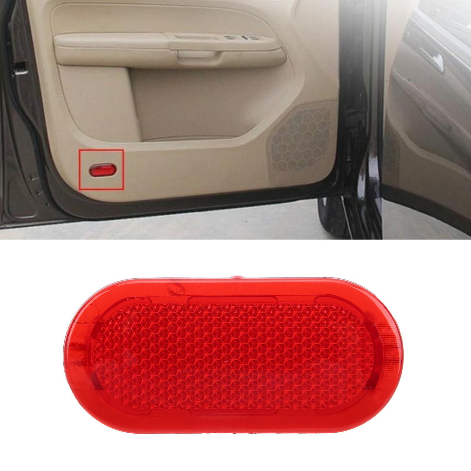 *Car Door Reflector Red Trim Panel 6Q0947419 Auto Modification For ...