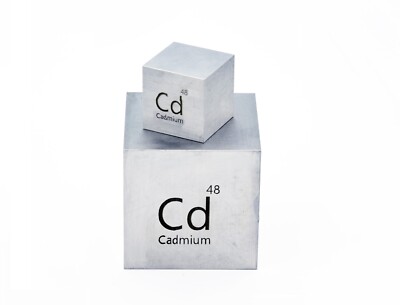 Cadmium Metal 25.4mm 1 inch Density Cube 99.9% for Element Collection ...