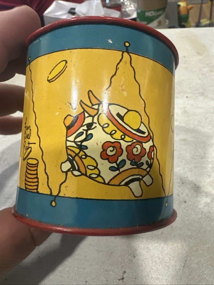 Vintage 1940’s Ohio Art Tin Lithograph Fern Bisel Peat Piggy Bank 16/ ...