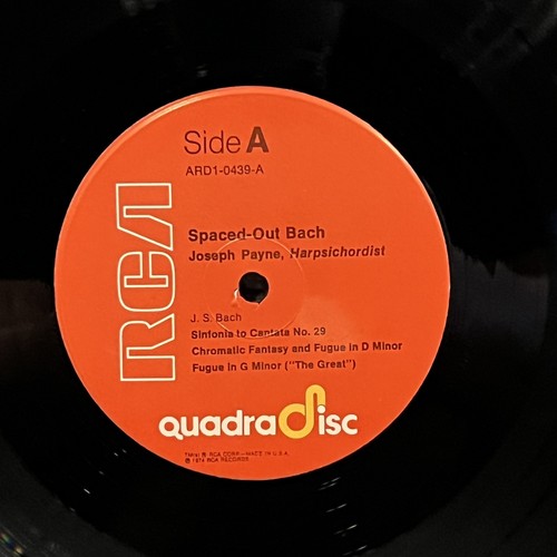Spaced Out Bach LP (1974) Joseph Payne Quadra Vinyl Record Album 12 ...