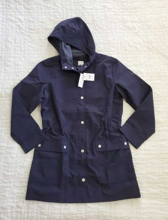NEW WOMEN'S J CREW FACTORY UTILITY RAIN JACKET COAT RAINCOAT NEW WOMEN'S J CREW FACTORY UTILITY RAIN JACKET COAT RAINCOAT