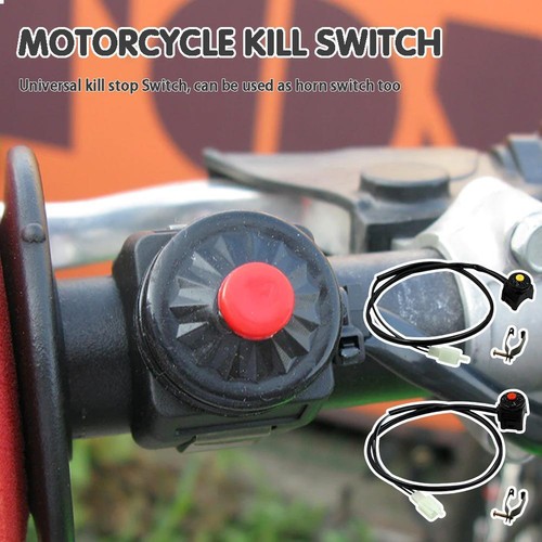 Motorcycle Kill Switch Red Push Button Horn Starter AU ATV S UTV Dual ...