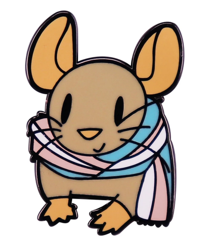 Cute Mouse Rat Scarf Transgender Trans Pride Flag Colors LGBTQ Kawaii ...