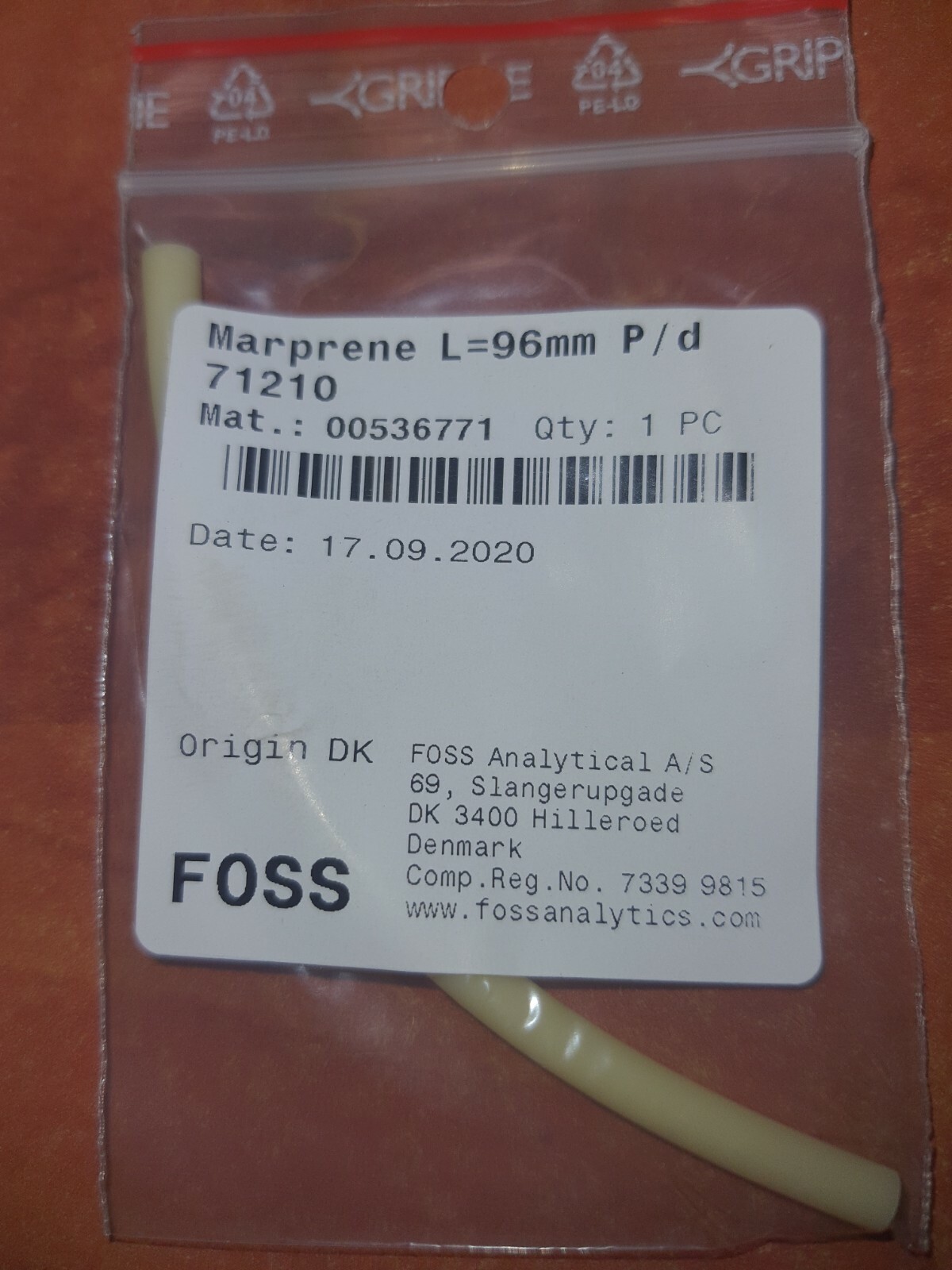 FOSS TUBE (MATERIAL NO.00536771) (PARTS FOR MILK ANALYZER) 10 pack | eBay