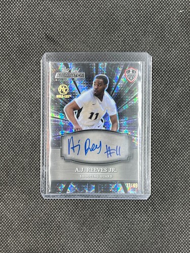 RARE ROOKIE CARD!! A.J. REEVES JR - WILD CARD ALUMINATION - AUTO - #'d ...