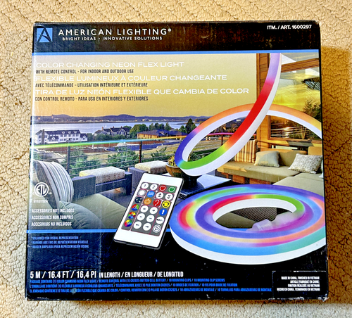 American Lighting Color Change Neon Flex Light W/ Remote Control 16.4 ...