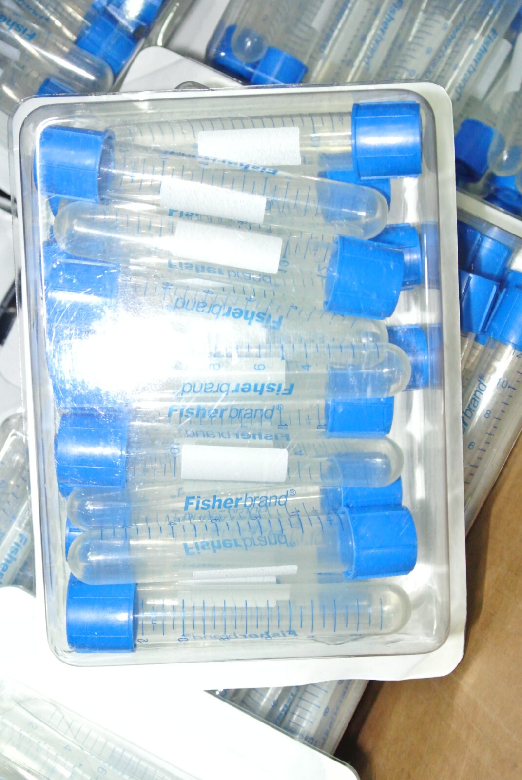 125 Fisherbrand Polypropylene Culture Test Tubes w/ Blue Cap -25/pk, 5 ...