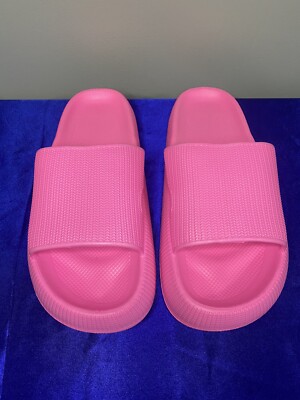 Women's Pink Single Strap Slippers - Size 10 | eBay