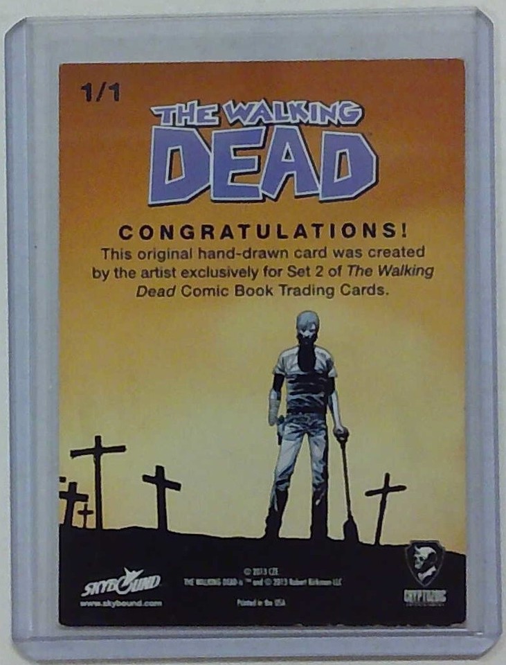 WALKING DEAD COMIC BOOK SKETCH CARD SET 2: BILLY GREENE ARTIST MARK ...