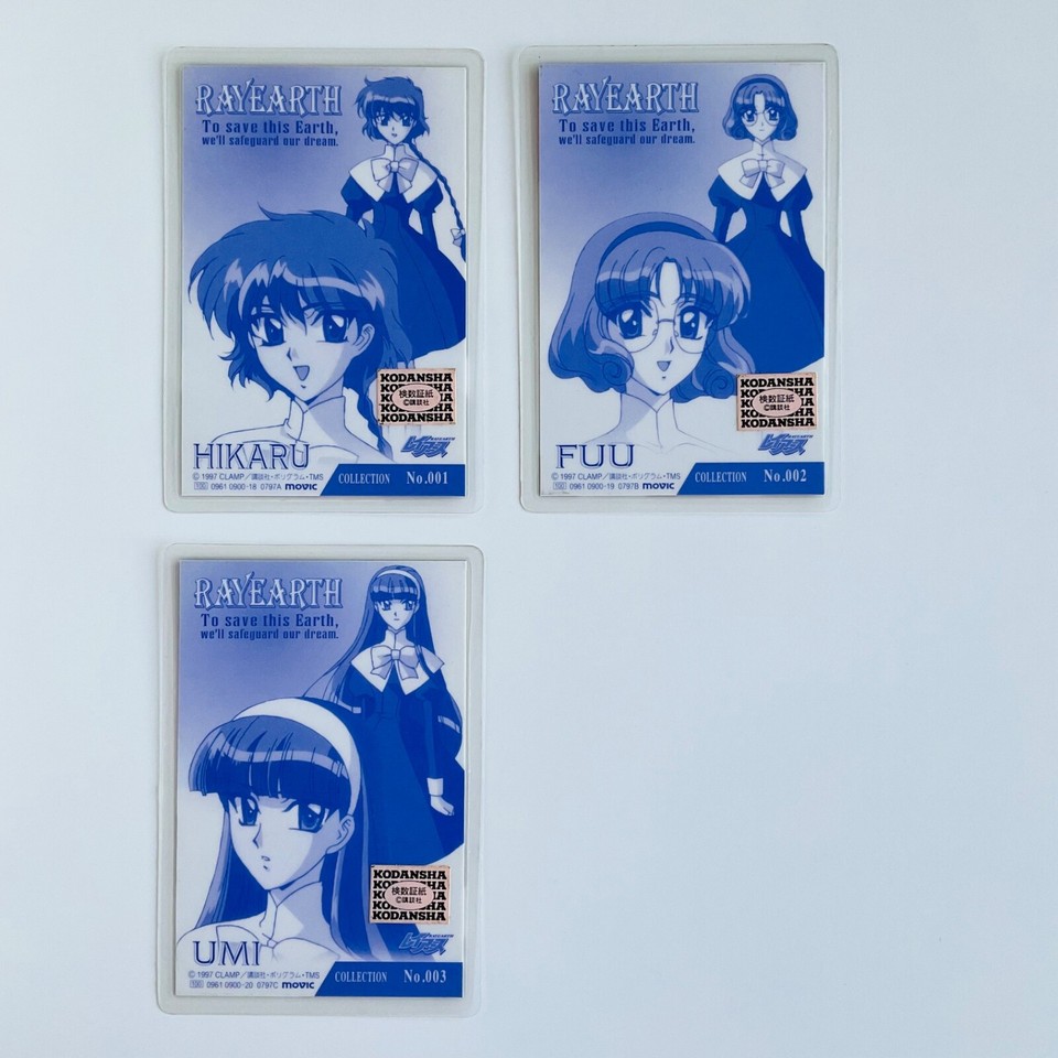 Magic Knight Rayearth Set of 3 Idol Lami Card Movic Anime Clamp Umi ...