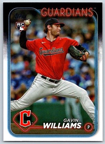 2024 Topps Series 1 GAVIN WILLIAMS #242 Cleveland Guardians Rookie RC ...