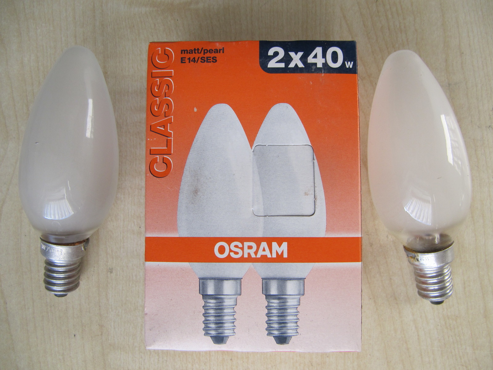 2 X OSRAM Candle Bulbs Matt 40W E14 High Quality Matted | eBay