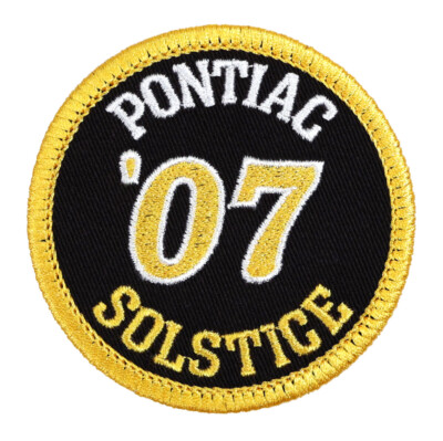 2007 Pontiac Solstice Embroidered Patch Black/Yellow Iron-On Sew-On ...